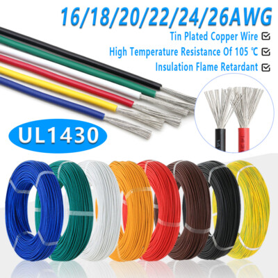 UL1430 Automotive Auto Marine Cable 16/18/20/22/24/26AWG Tinned Copper ...