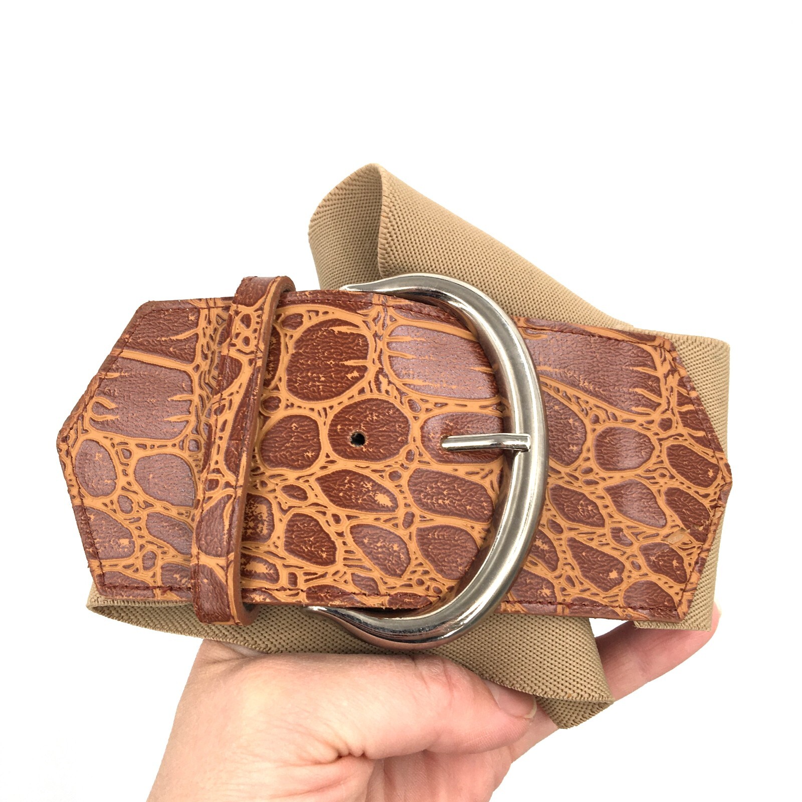 vintage cottagecore wide width elastic fashion belt f… - Gem