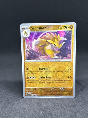 Pokémon TCG Sandslash Scarlet & Violet-151 028/165 Reverse Holo ...
