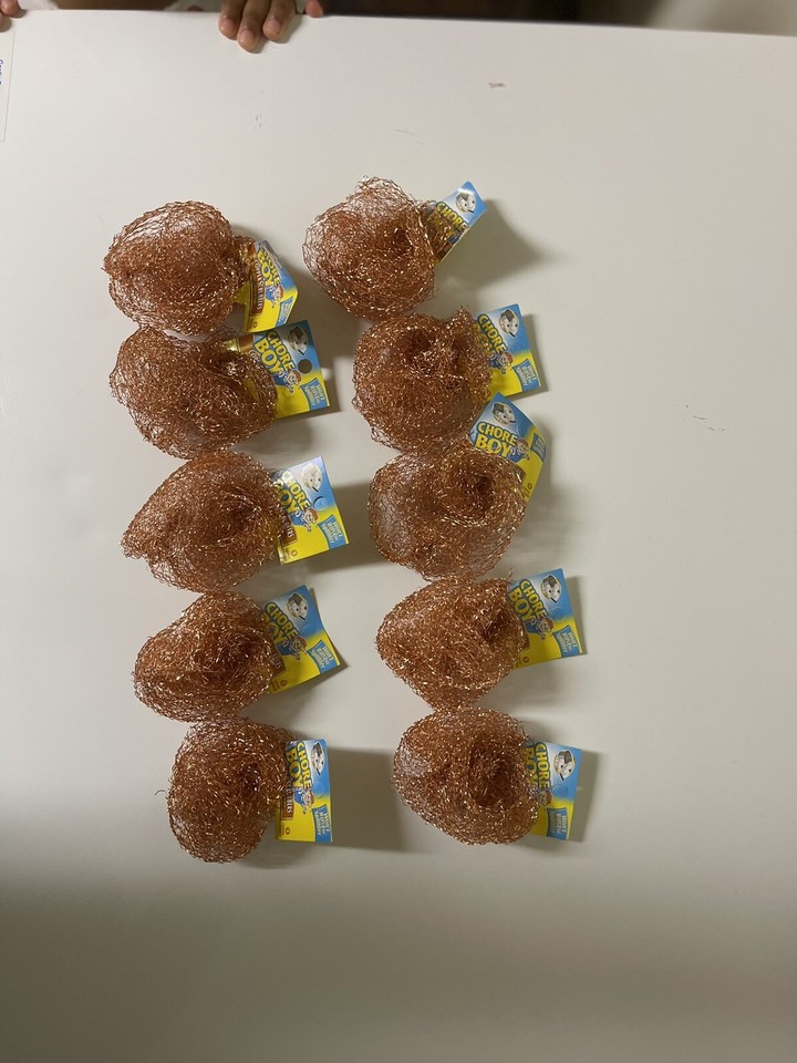 6 Chore Boy Copper Scrubber Scouring Pad 100% Pure Copper New Steel ...