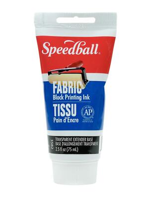 Speedball Block Printing Fabric Ink Medium - 2.5 oz. transparent base ...