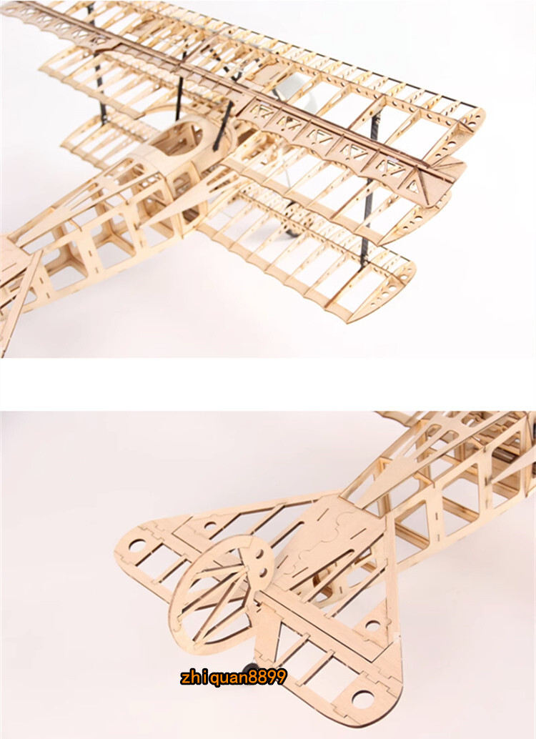 Balsa Wood FOKKER DR1 Fixed Wing Model Kit w/ Skin Airplane DIY Plane ...