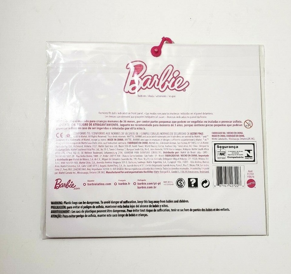 Barbie Mattel Fashions Graphic Design Pack #7 Clothing Set Multi Color ...