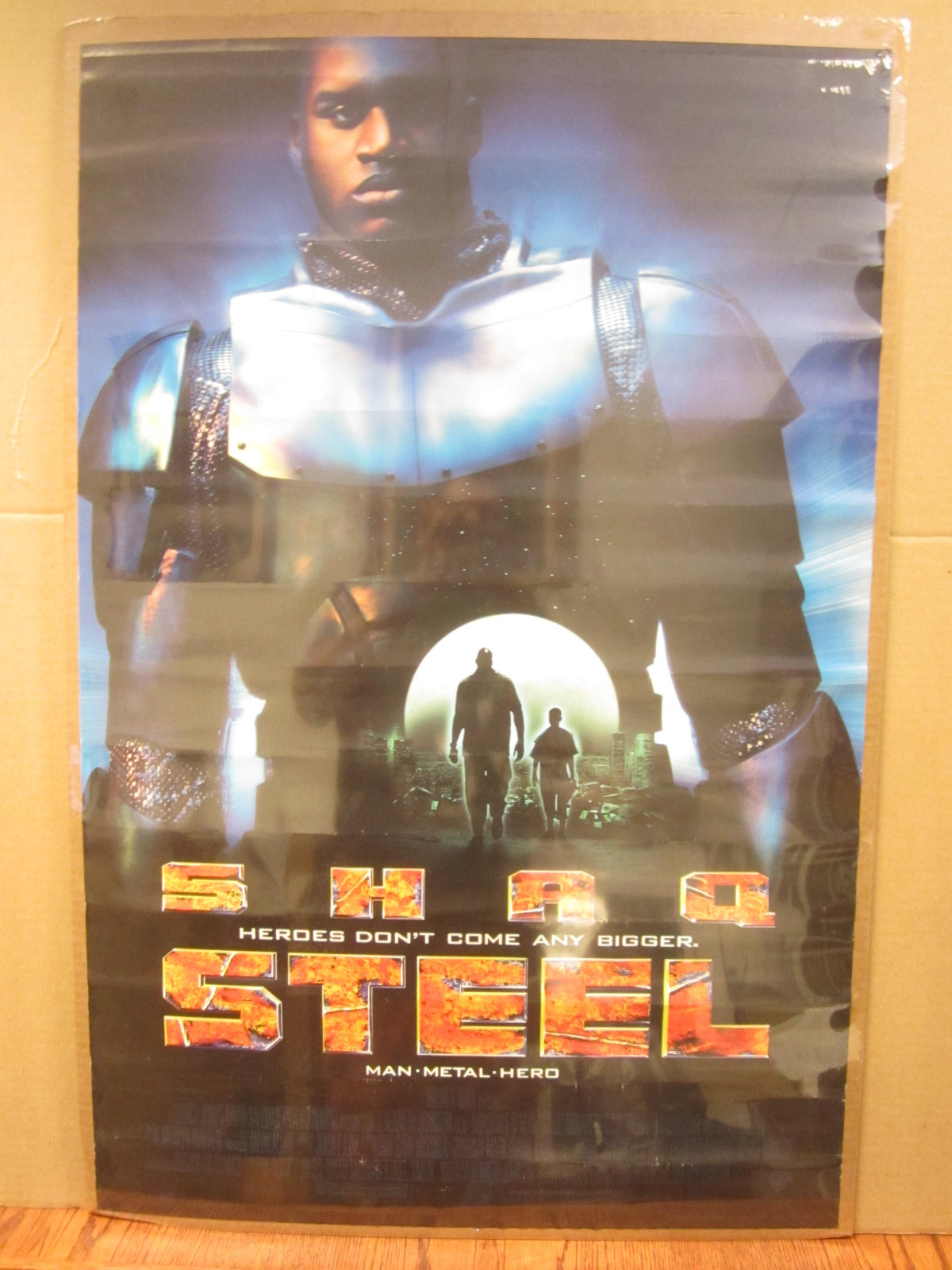 vintage Shaq Steel movie poster Heroes Don't Come Any Bigger 5034 | eBay