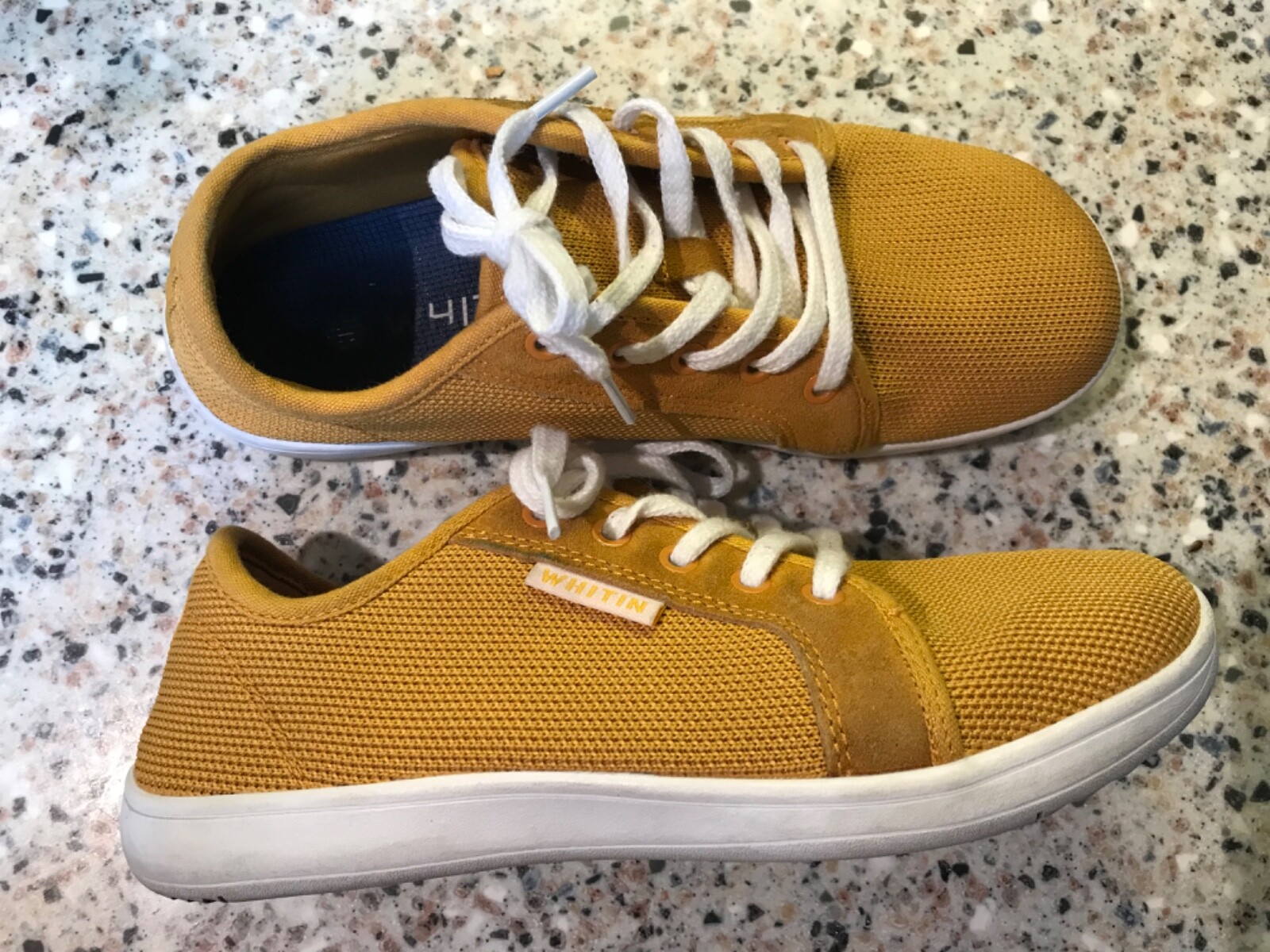 WHITIN WOMENS KNIT BAREFOOT MINIMALIST LACE UP SNEAKERS SHOES 6.5/37 ...