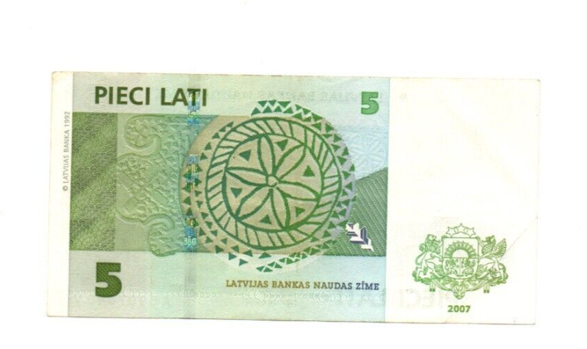 5 LATI VERY FINE BANKNOTE FROM LATVIA 2007 PICK-53 | eBay