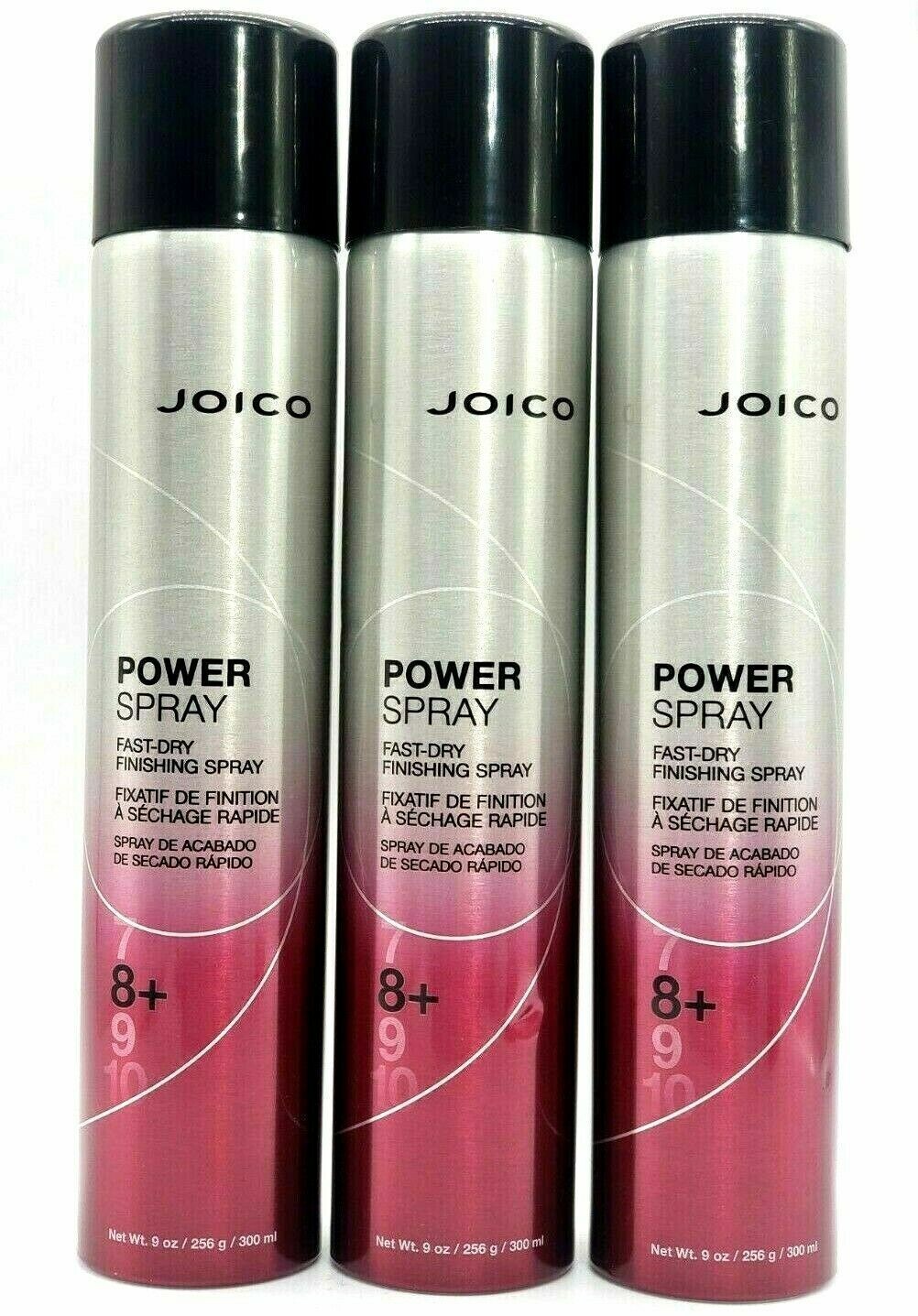 Joico Power Spray 8+ Hold Fast Dry Finishing Spray 9 oz - "Pack of 3 ...