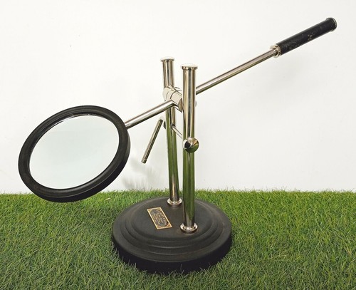 Magnifying Glass Vintage Adjustable Antique Desk Magnifier Lens Loupe ...