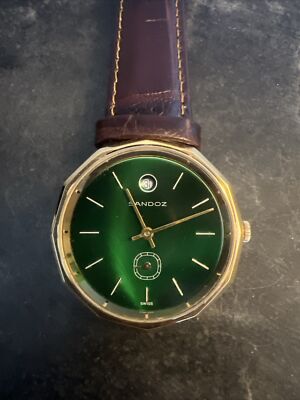 Vintage Sandoz Men’s Leather Band 32mm Watch | eBay