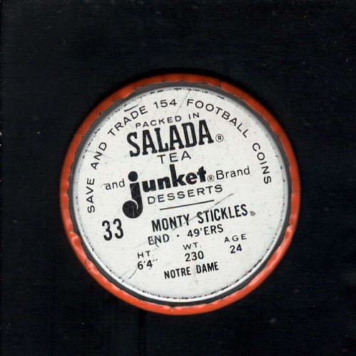 1962 Salada Coins #33 Monty Stickles EXMT J3125738 | eBay