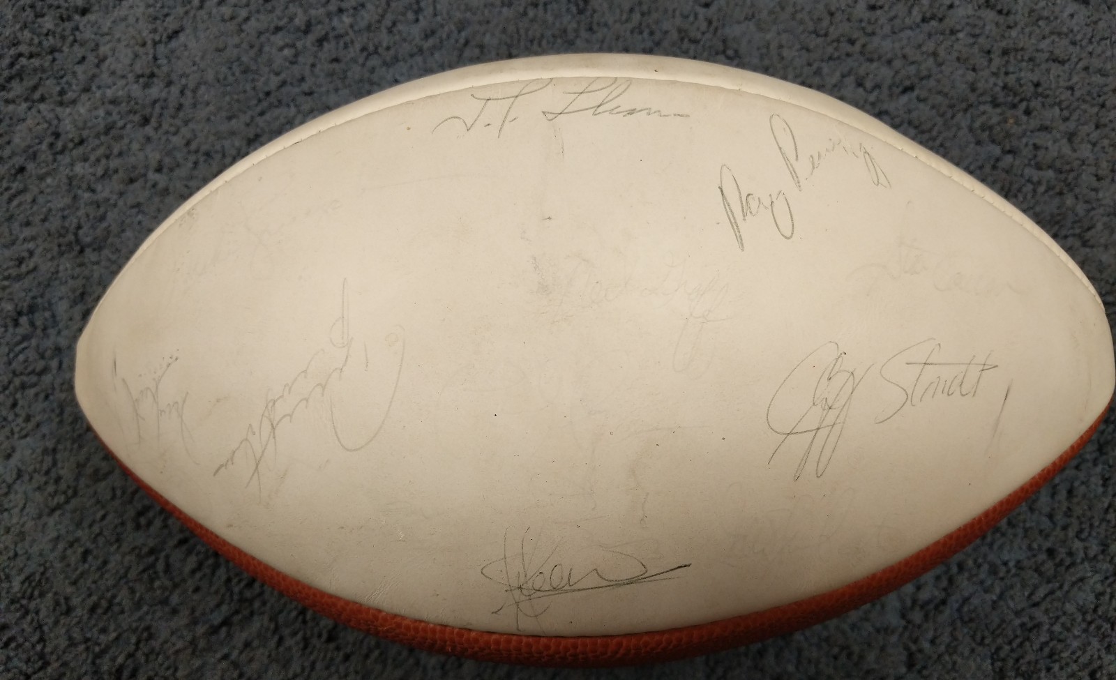 Vintage NFL 1977 PITTSBURGH STEELERS Team Autograph Football RARE HOF ...