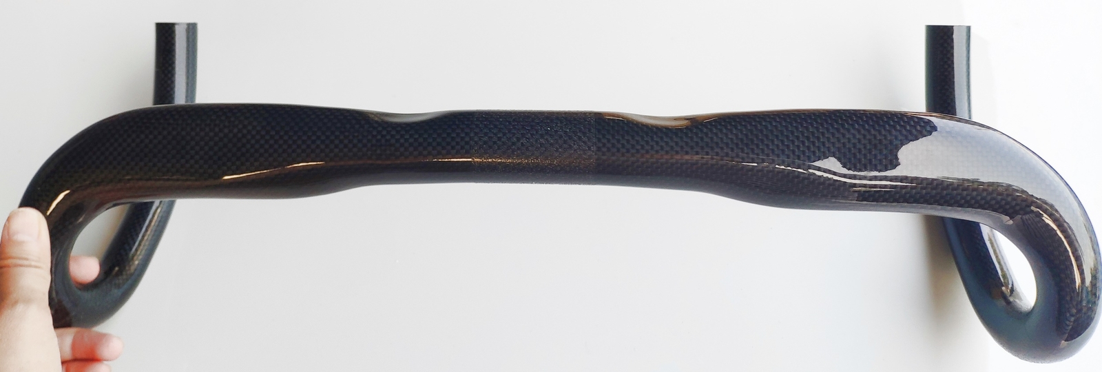 NO LOGO Carbon Drop road Compact Bar glossy hidden cable routing 440mm ...