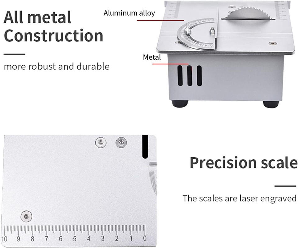 Mini Electric Table Saw Woodworking Mini Bench Saw DIY Hobby Model ...