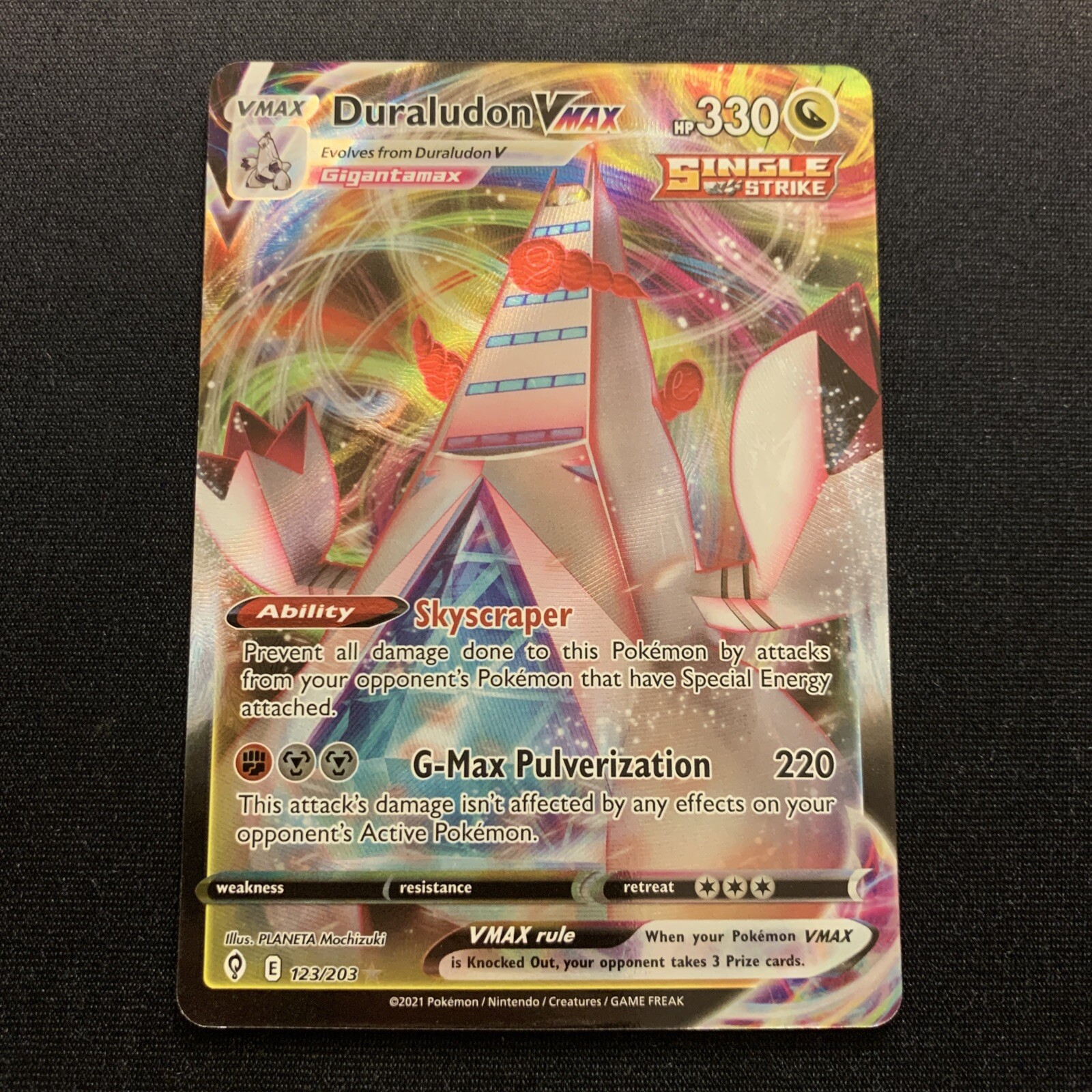 Duraludon Vmax 123/203 MINT/NM -Ultra Rare Pokémon Card- Evolving Skies ...