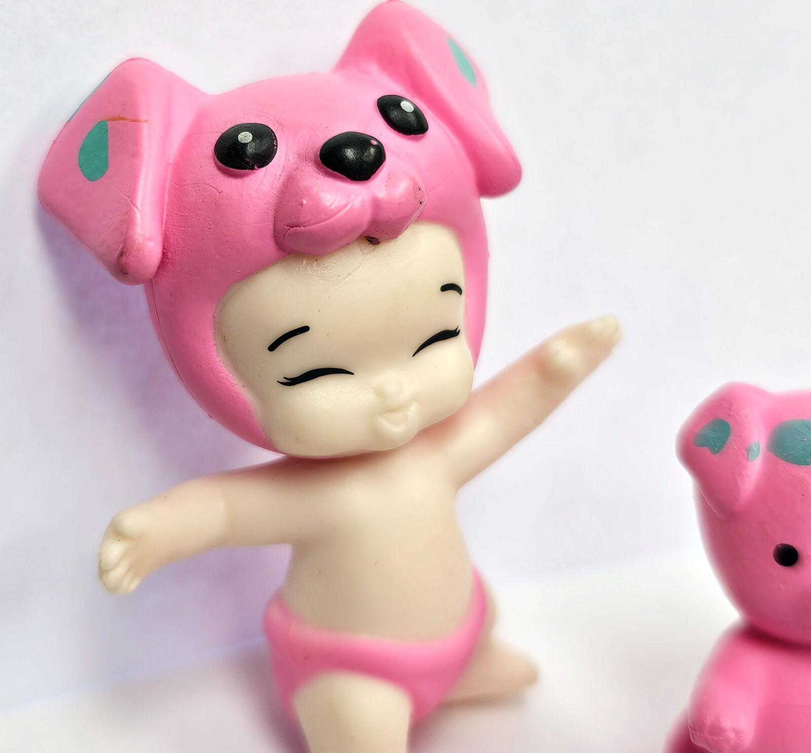 2016 Twozies Pair DIPPY & DOTTY Pet Dog Pink Teal Moose Toys Figure ...