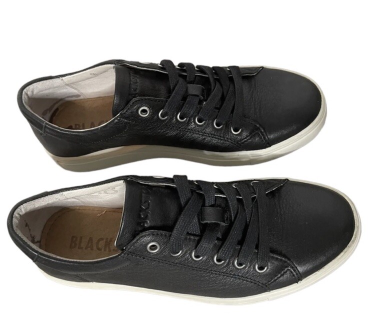 Blackstone Leather Pl71 Lace Up Black Sneaker Minimalist Women Sz EU 38 ...