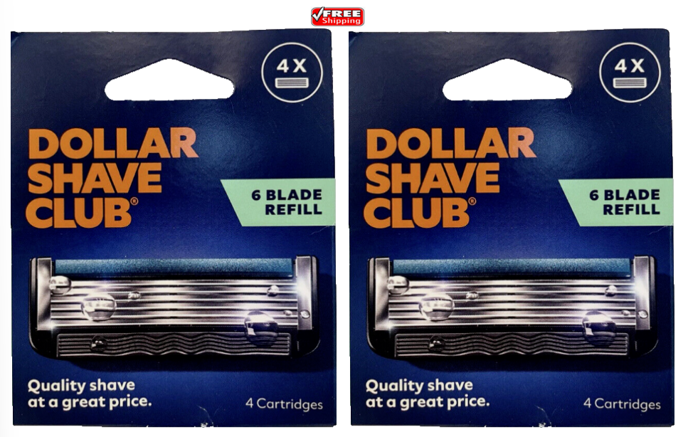 DSC Dollar Shave Club 6-Blade Razor 4 Refill each- Pack of 2=8 ...