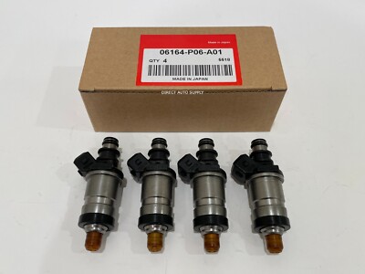 4 OEM FUEL INJECTORS 06164-P06-A01 CIVIC DEL SOL 1.5L 1.6L INTEGRA 1.7L ...