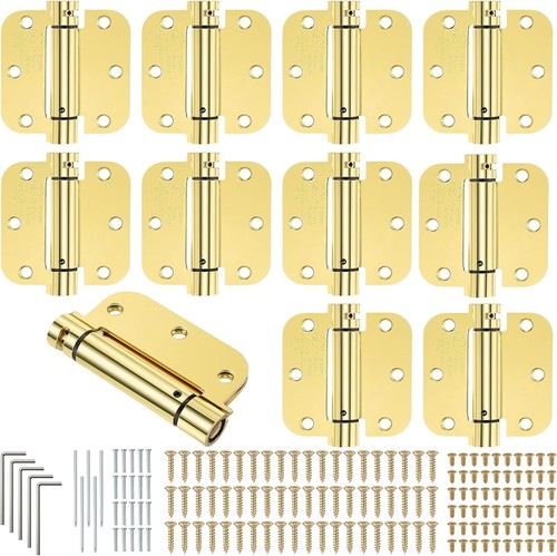 New-10 Pcs Self Closing Door Hinge 3.5'' Spring Loaded Hinges Automatic ...