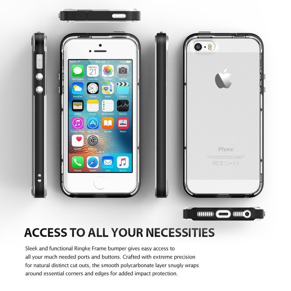 For iPhone SE 5S | Ringke [FRAME] Shockproof Dual Layer Bumper Case ...