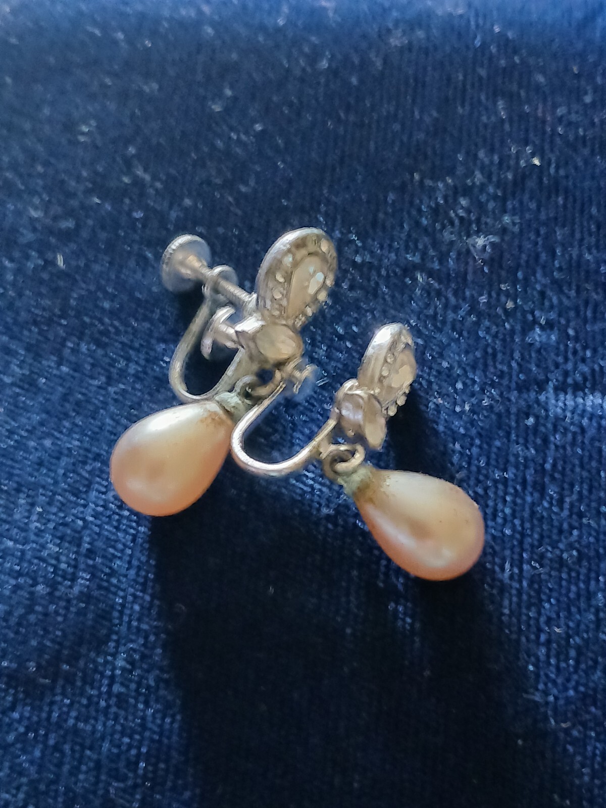 Beautiful 1950's Deltah Simulated Pearls Necklace & Earrings w/Box As ...