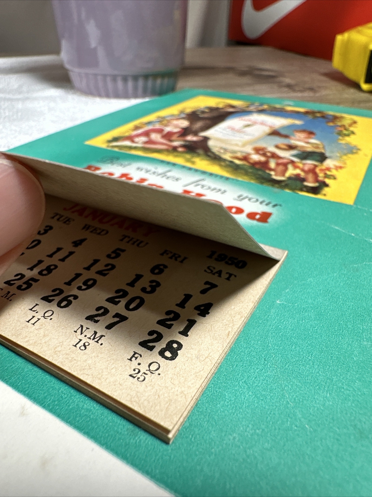 Vintage 1950 Advertising Calendar Poster Robin Hood Flour RARE Beauty ...