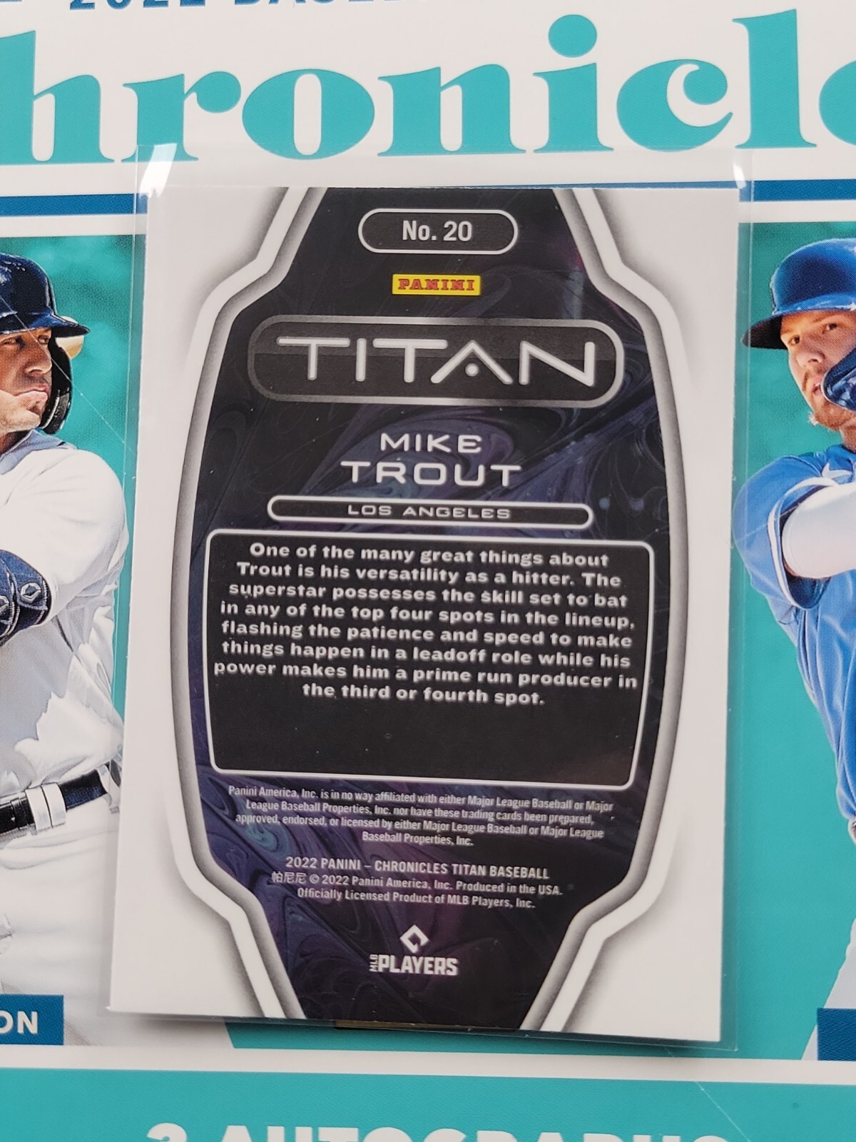 2022 Panini Chronicles Mike Trout Titan #20 | eBay