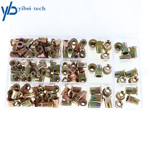 SAE Rivet Nut Kit Rivnut Nutsert Assort Set 1/4-20 10-32 10-24 8-32 6 ...