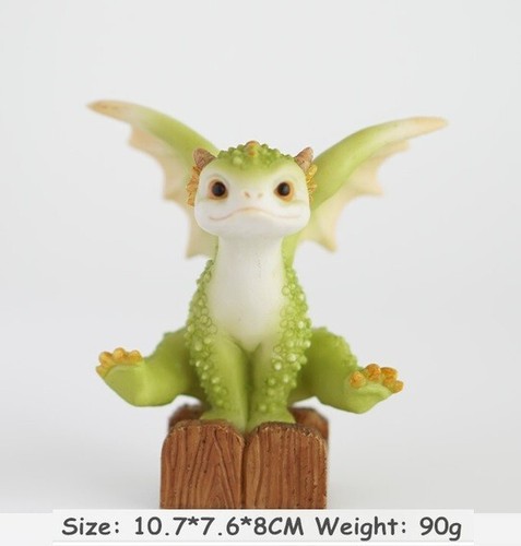 Dragon on Pommel Horse Statue Fairy Sculpture Tabletop Figurine Home ...