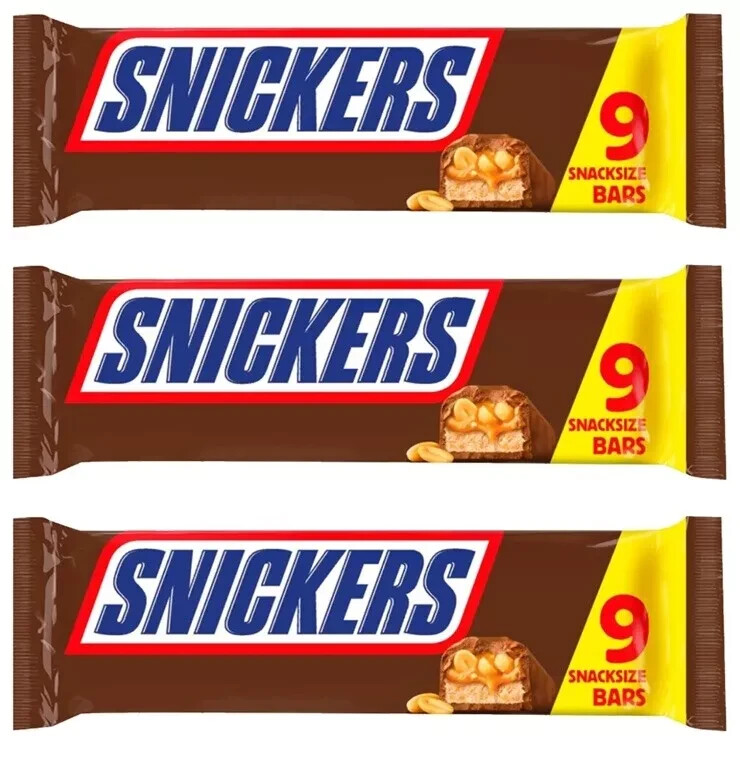 Snickers Bite Size Nutrition Snickers Fun Size Chocolate Candy Bars, 6