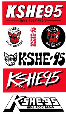 KSHE 95 Klassic Stickers Sheet of 7 Sticker K-SHE KSHE K SHE | eBay