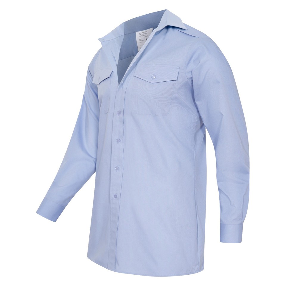 Pilot Shirt Original British RAF Light Blue Uniform Dress Long Sleeve ...