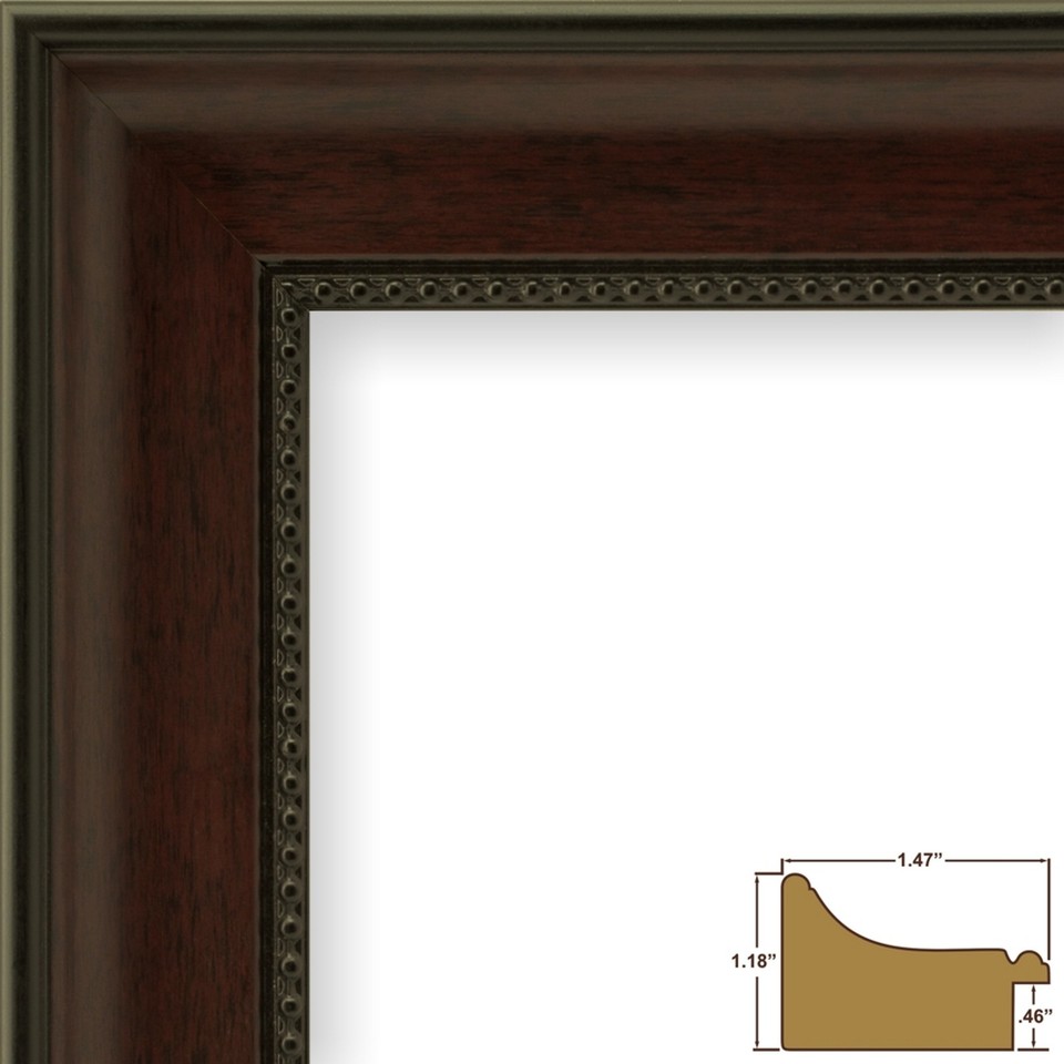 Craig Frames Amesbury, 1.5" Queen Ann Mahogany Red Picture Frame | eBay