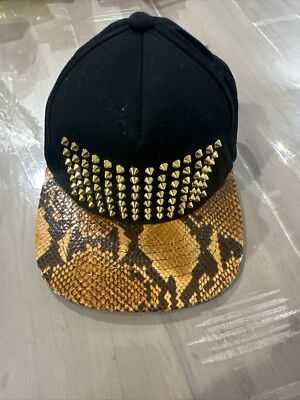 Michael SA Spike Hat Gold / Snake Leather Custom Fashion | eBay