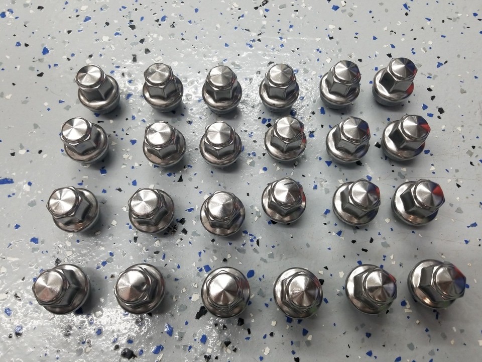 24 2015-2025 Ford F150 14x1.5 Factory OEM Stainless Lugs Wheel Nuts ...