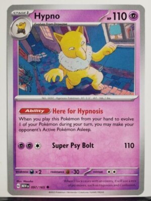 Hypno Pokemon TCG Card 097/165 | eBay