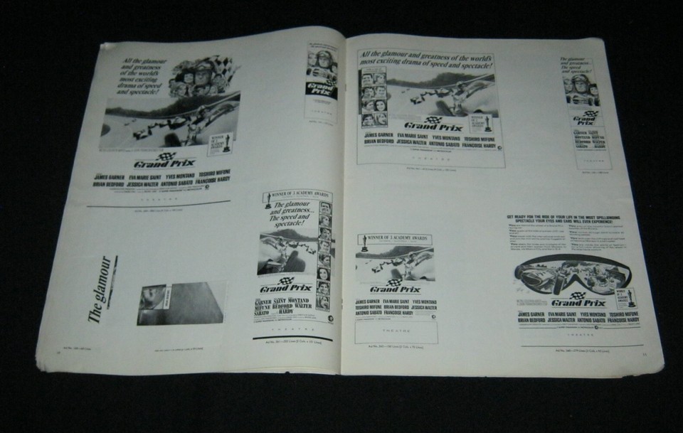 Orig RACING SCENE James Garner FORMULA 1 28X44 + GRAND PRIX PROGRAM ...