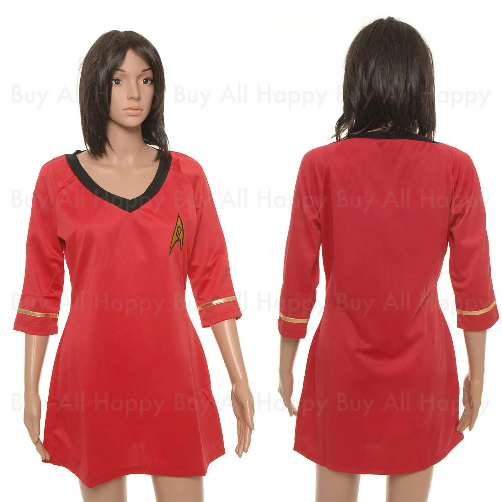 Star Trek Female Duty TOS Uniform Dress Cosplay Costume Free Shipping ...