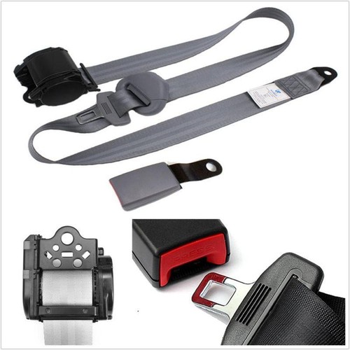 Universal Car 3 Point Retractable Safety Seat Belt Nylon Straps Iron ...