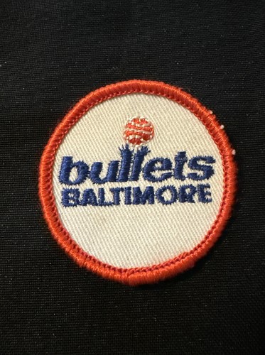 1970'S BALTIMORE BULLETS NBA BASKETBALL VINTAGE 3" DEFUNCT TEAM LOGO ...
