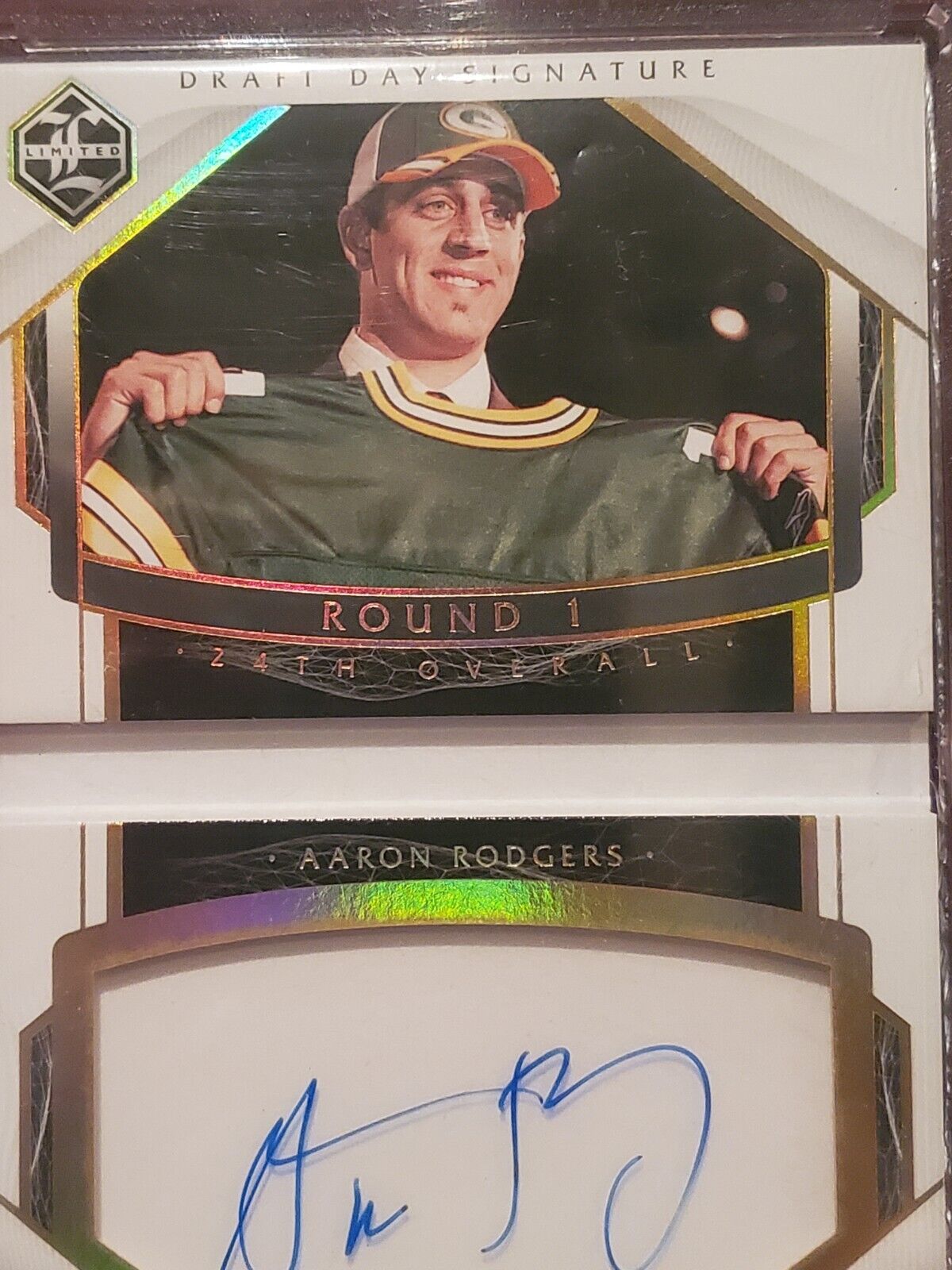 2020 Panini Limited Aaron Rodgers Draft Day Signature Booklet 2/5 Card ...