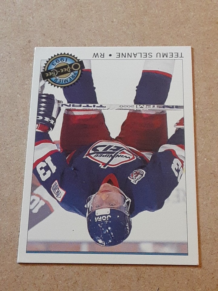 Teemu Selanne Winnipeg Jets 1992-93 OPC Premier #68 NHL Hockey Card O ...