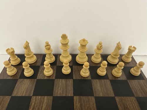 Vintage 3M Bookshelf Classic Chess Set French Wood Chessmen 1970 ...