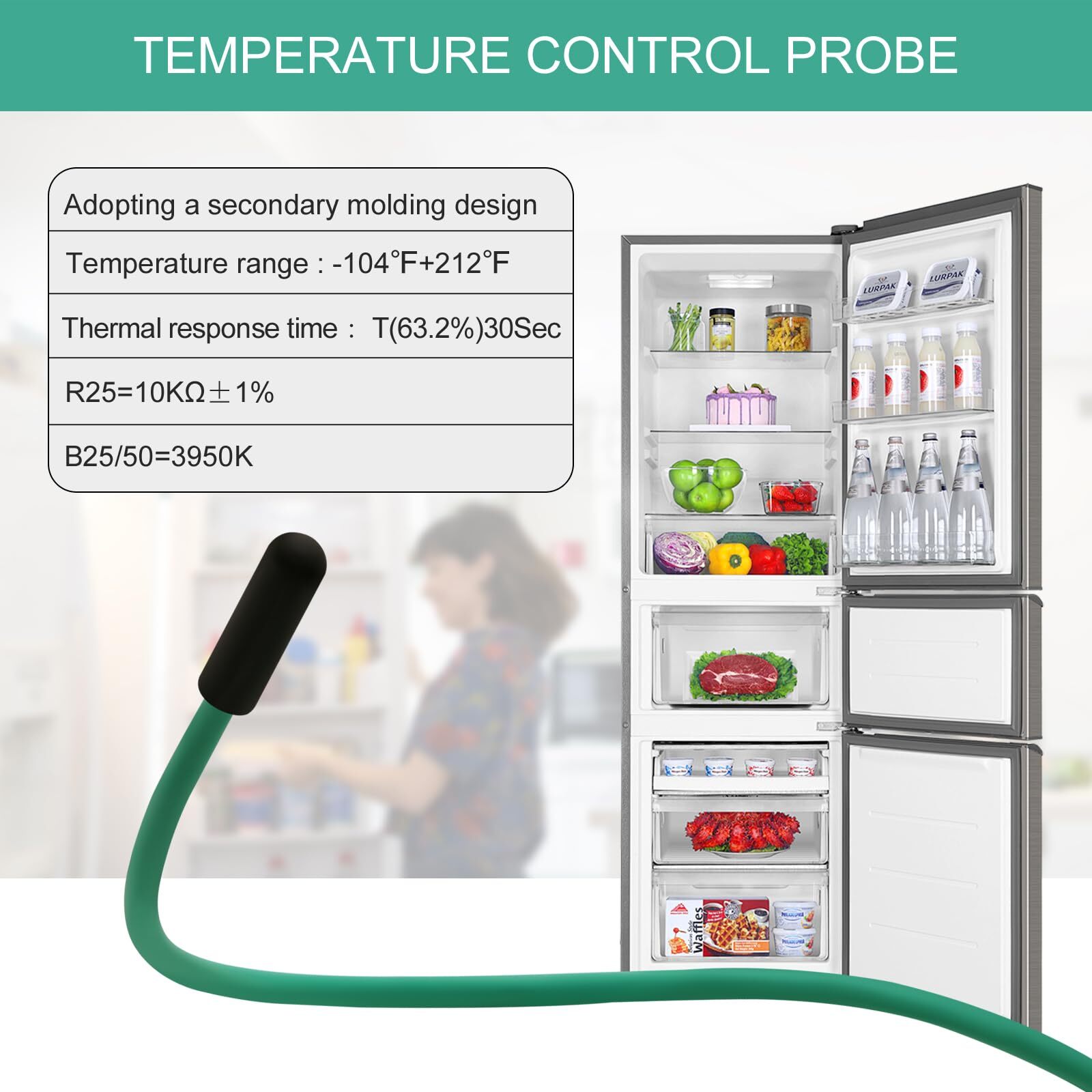 Green Coil Cabinet Air Sensing Temperature Sensor for Traulsen 334 ...