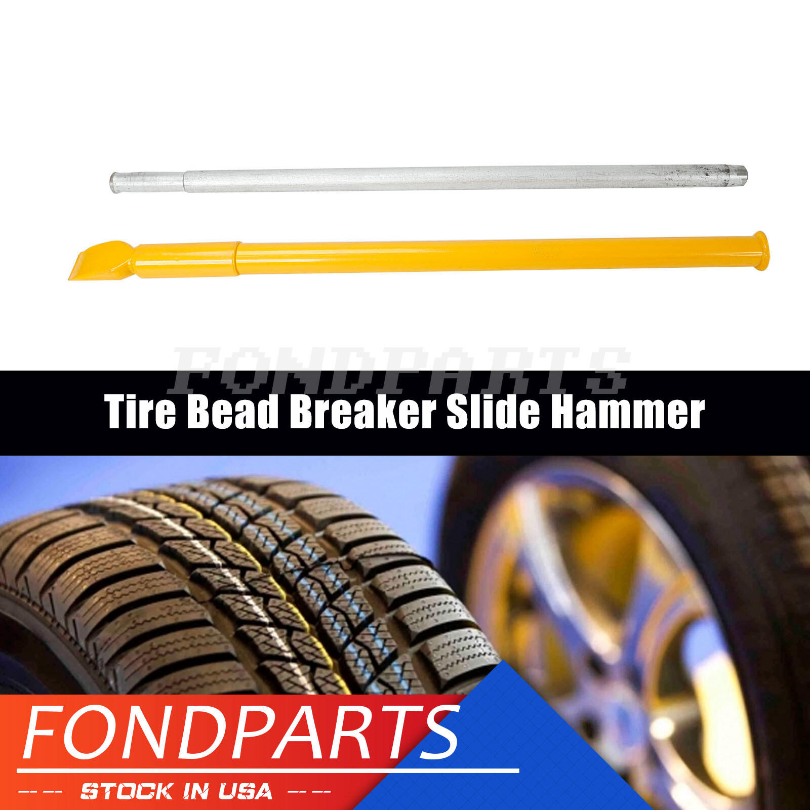 50In Tire Slide Hammer 1.5-Inch Diameter Tire Bead Breaker for Car ...