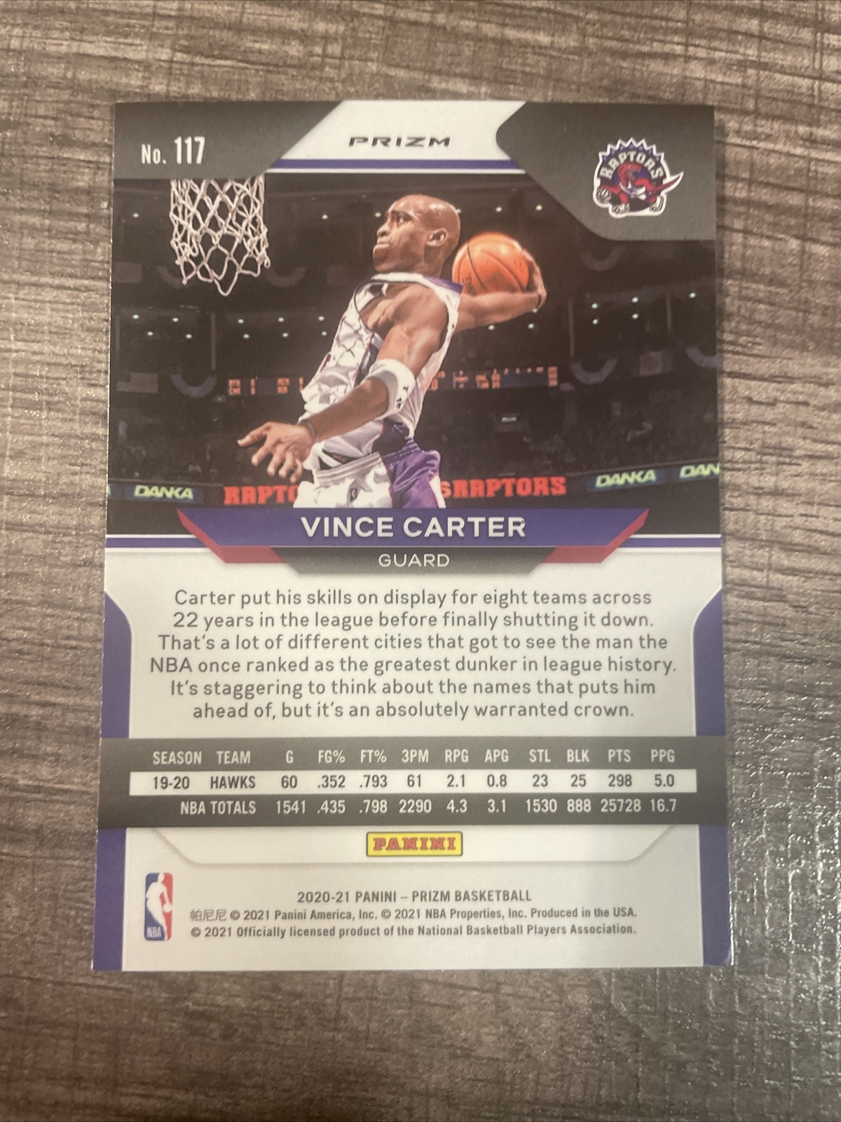 2 Card NBA lot - 2019/20 Vince Carter Panini Prizm Nba Hoops#199 & RWB ...