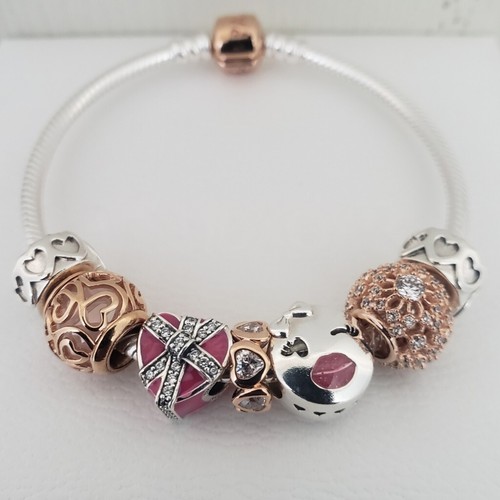 Authentic Pandora Two Tone LOVE 8pc BRACELET GIFT 🎁 SET | eBay