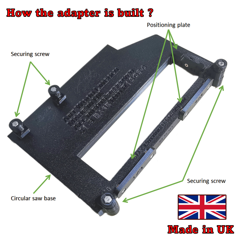 Adaptor base Circular Saw R18CS-0 18V ONE to Ryobi guide rail track ...