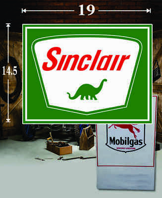 19" x 14.5" SINCLAIR Shield Gas Vinyl Decal Lubester Oil Pump Can ...