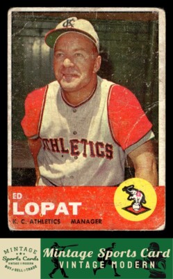 1963 Topps - Ed Lopat - #23 Kansas City Athletics | eBay